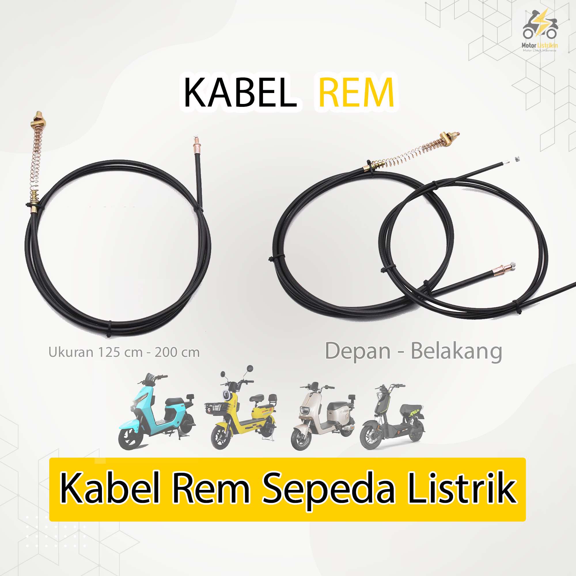Jual Kabel Tali Rem Sepeda Listrik Depan Belakang