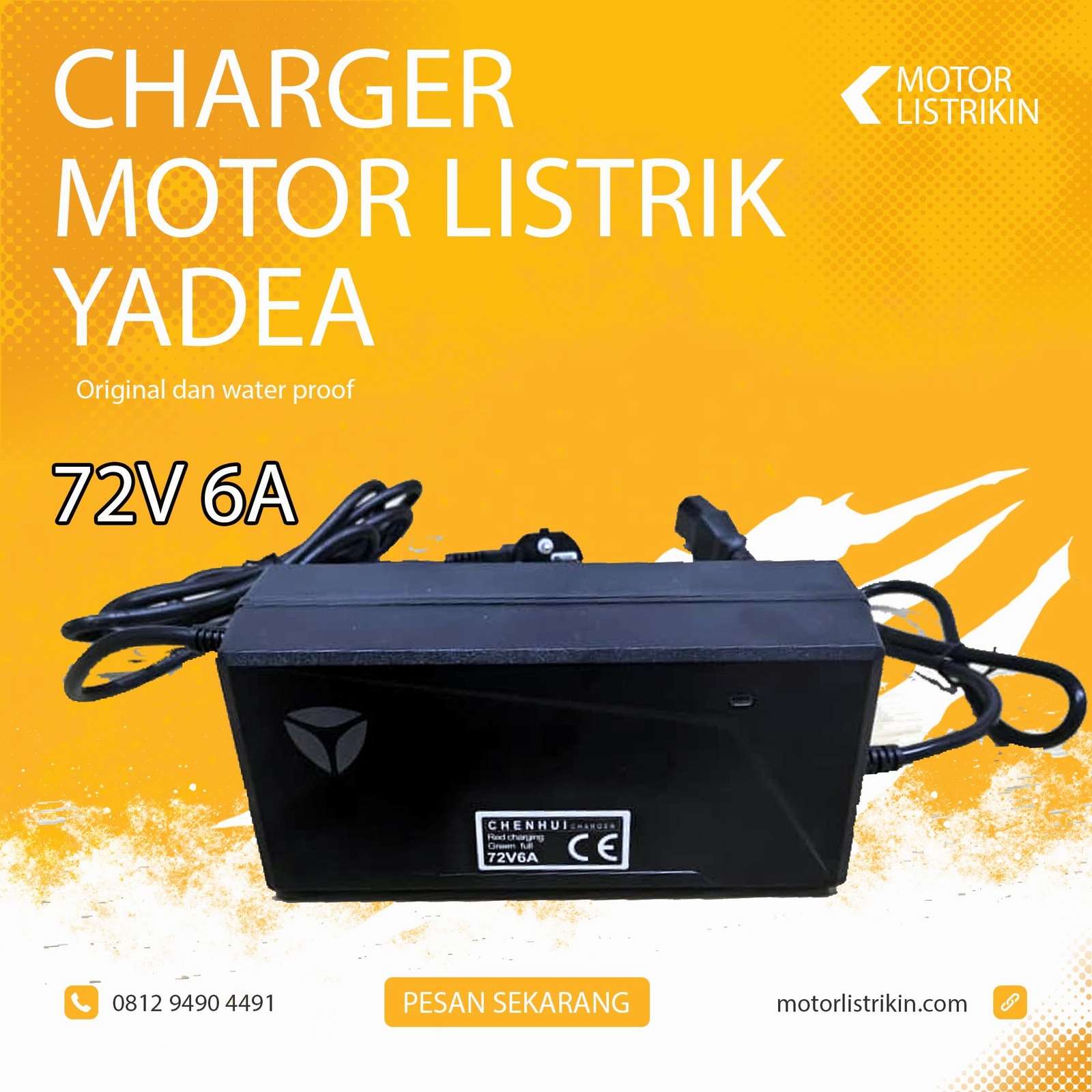 Jual Charger Motor Listrik Yadea 72V6A